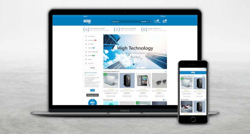 Hero Theme - Multipurpose template for GrandNode | GRANDNODE